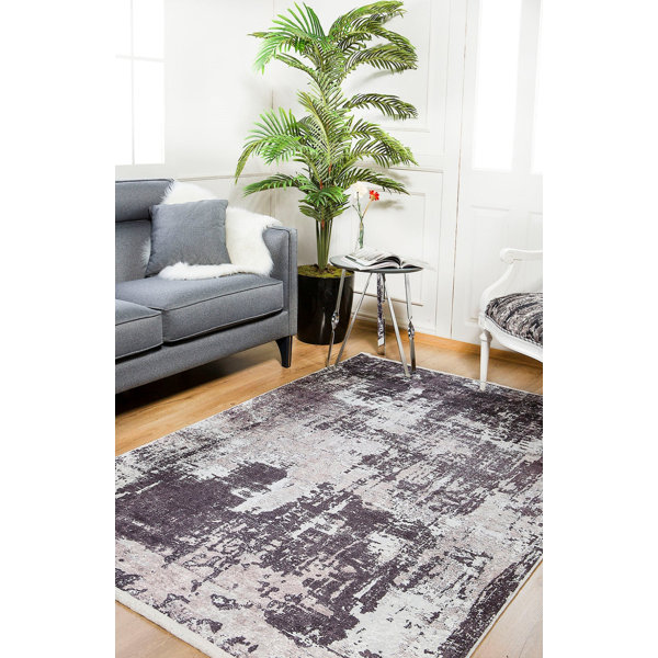 Williston Forge Bespoky Barbarita Grey Modern Cotton Digital Print Area Rug | Wayfair.co.uk